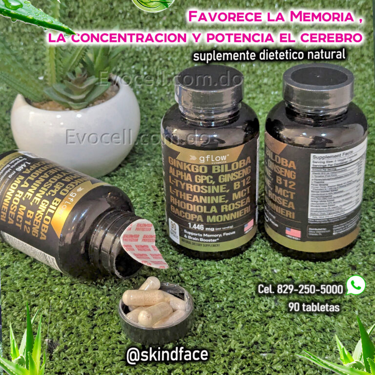 Ginkgo Biloba +Ltheanine + Complejo Alfa GPC - SkinDFace